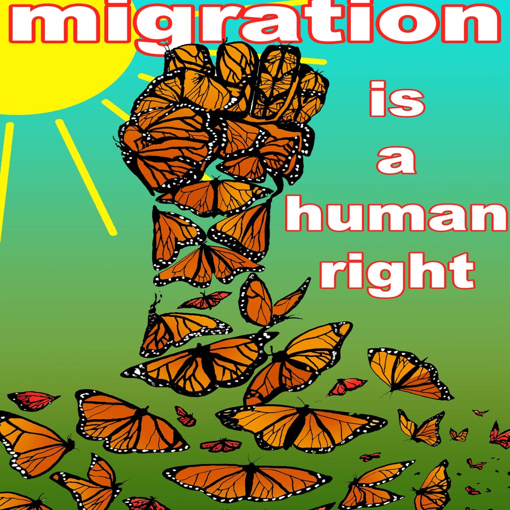 National Day Laborer Organizing Network — Migration is a Human Right Poster