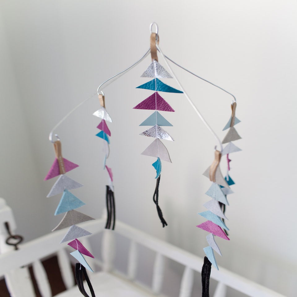 The Leather Triangle Mobile in Francis **NEW COLORS! / The Alison Show