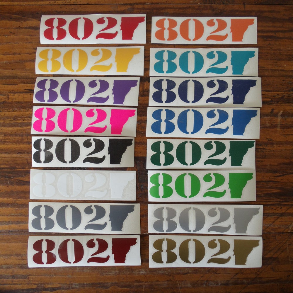 802 Stickers Vinyl Bumper 802 Sticker - Vermont sticker - vermont ...