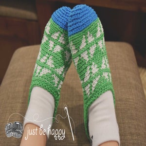 Fair Isle Slippers — Just Be Happy