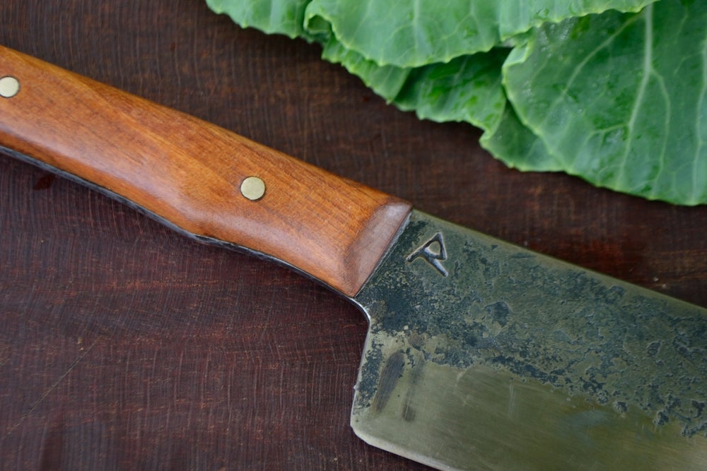Hand Forged High Carbon Stainless Chef's Knife / Red Forgeworks