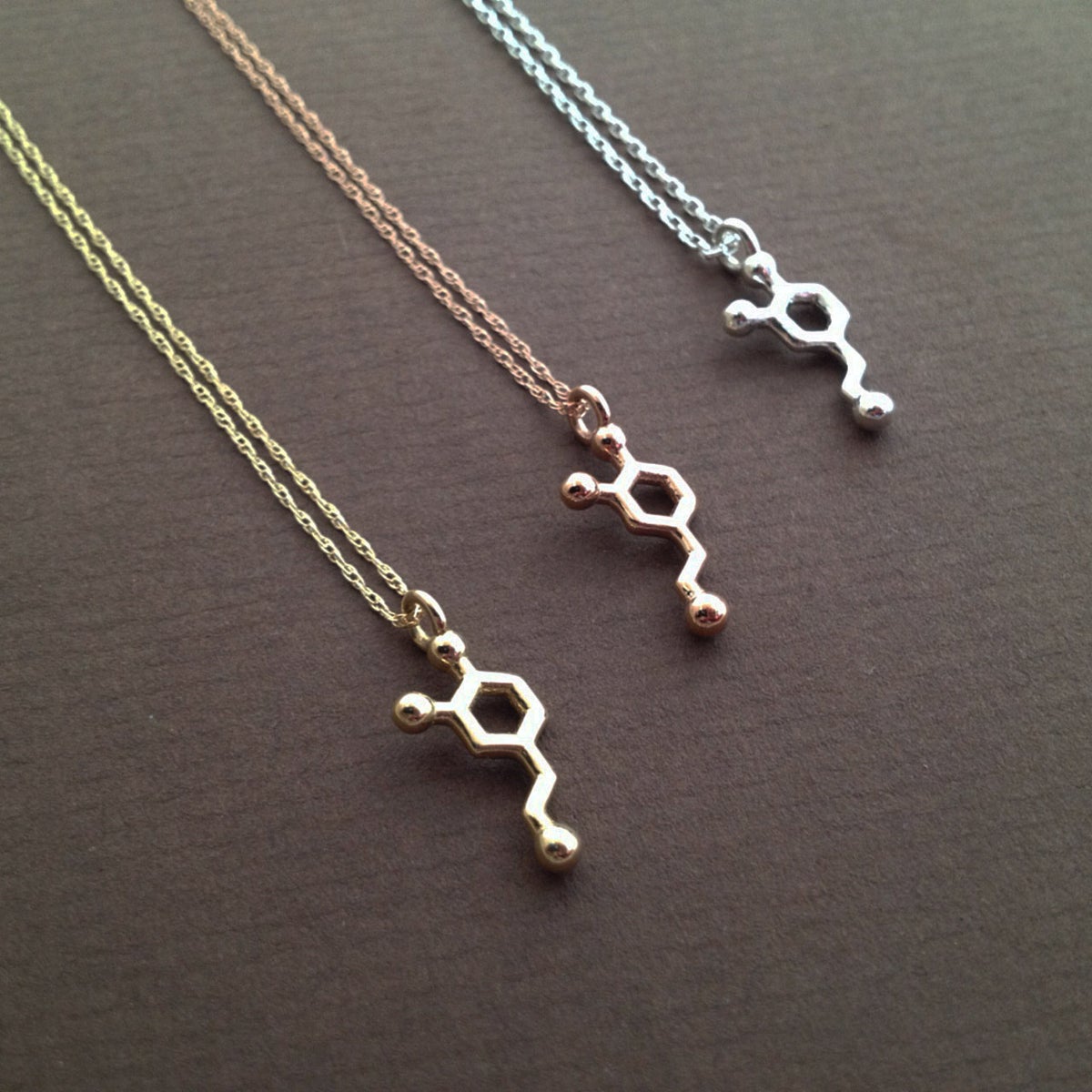 Made With Molecules — tiny dopamine necklace