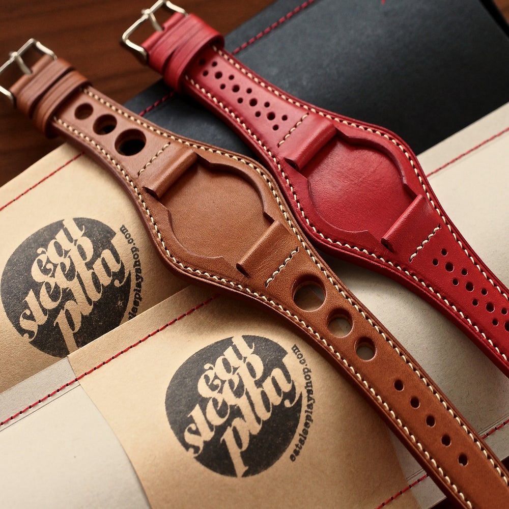 eatsleeplay - Hand crafted leather goods. — Full Bund Watch Strap 019